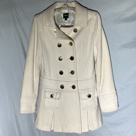 Express | Jackets & Coats | Express Peacoat Size Xs Winter White | Poshmark